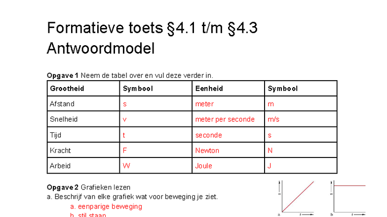 Formatieve toets §4.1 t/m §4.3 - Antwoorden Model & Uitleg - Studeersnel