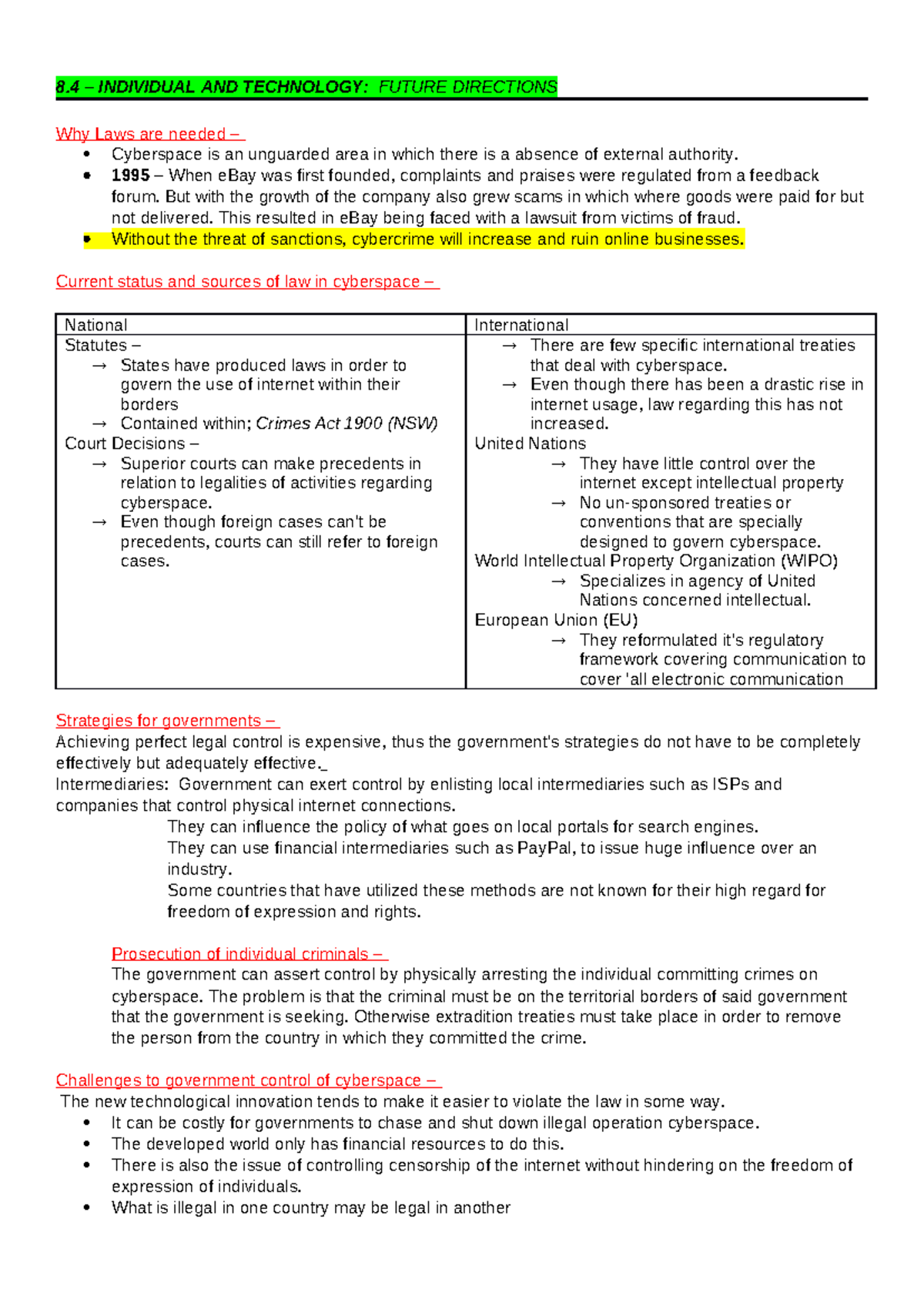 Contemporary Issue -The Individual & Technology - Notes - 8 ...