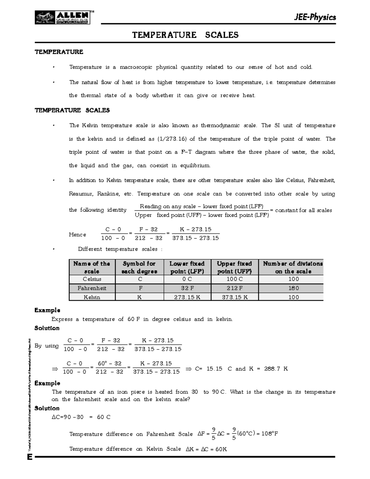 Thermal Physics: Understanding Temperature Scales and Heat Transfer ...