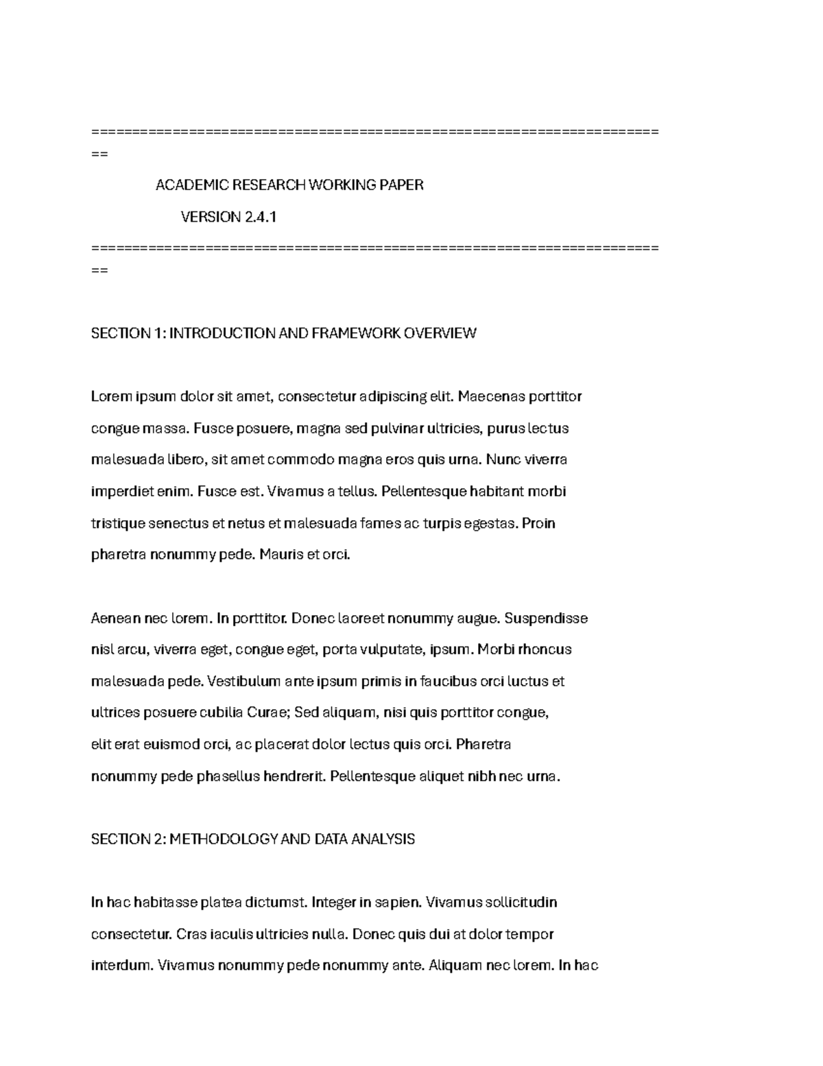 Academic Research Working Paper: Methodology & Findings Analysis - Studocu