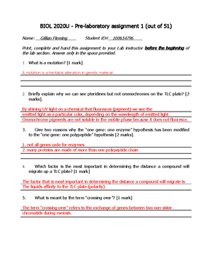 Lab 2-Introduction and Protocol 2024 - BIOL 2020U - Laboratory # 2 Introduction to Mendelian ...