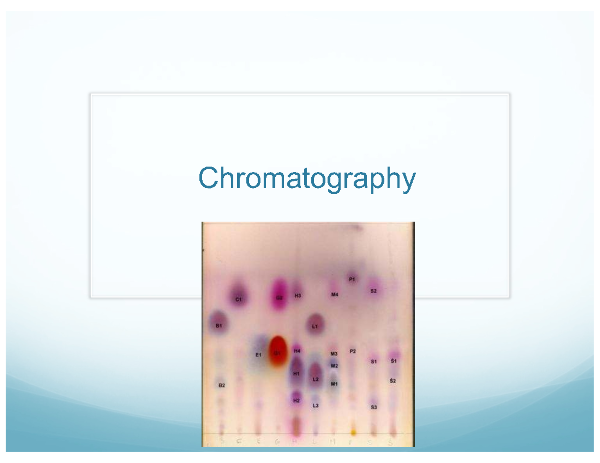 TLC Techniques: Methodology & Visualization in Chromatography - Studocu