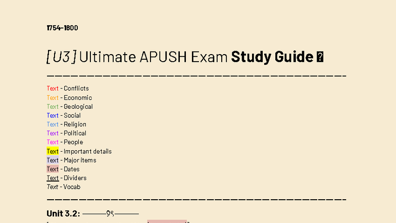 [U3] APUSH Final Exam Study Guide: Key Conflicts & Events - Studocu