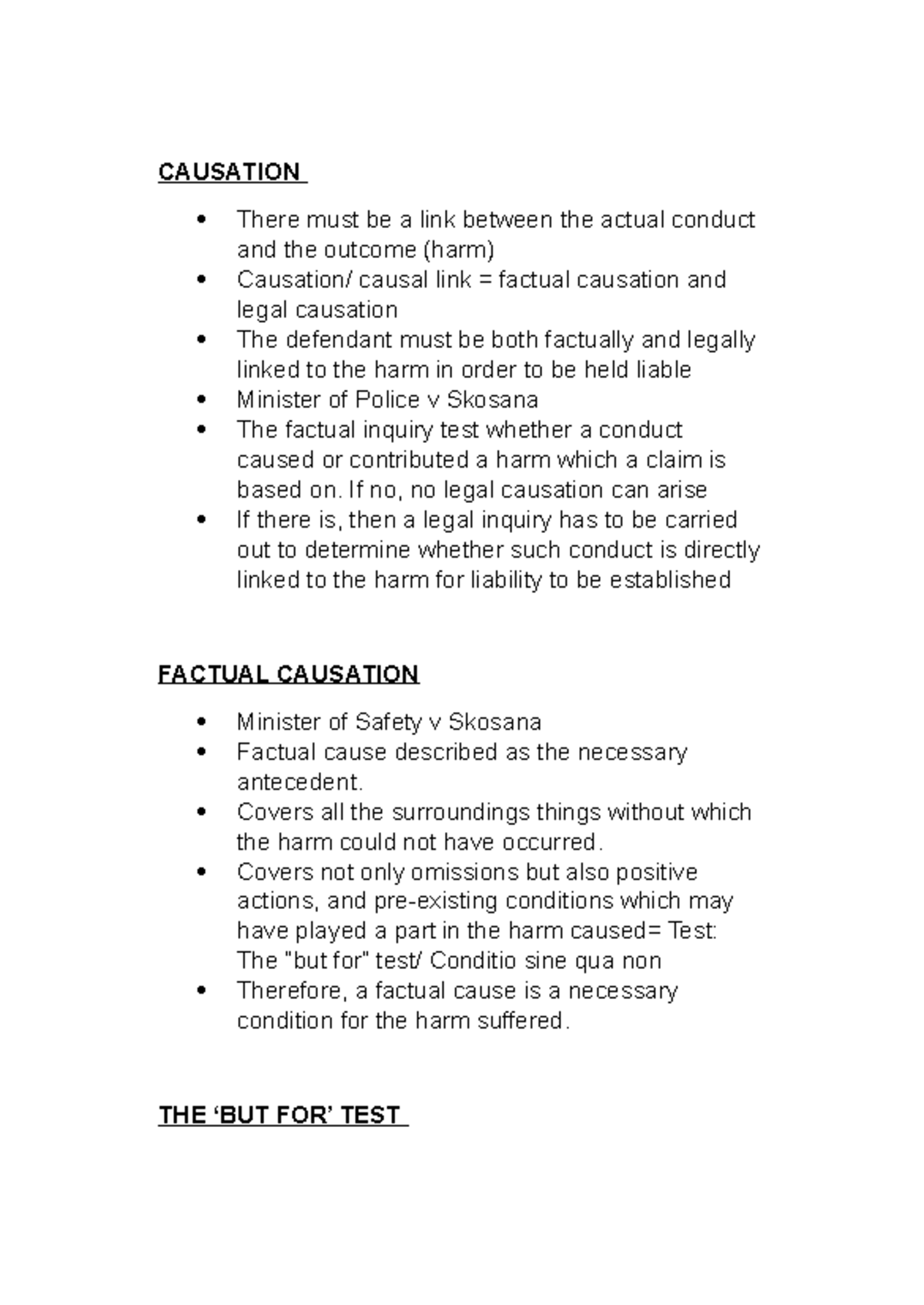 Causation Analysis in Law: A Study of Factual and Legal Links - Studocu