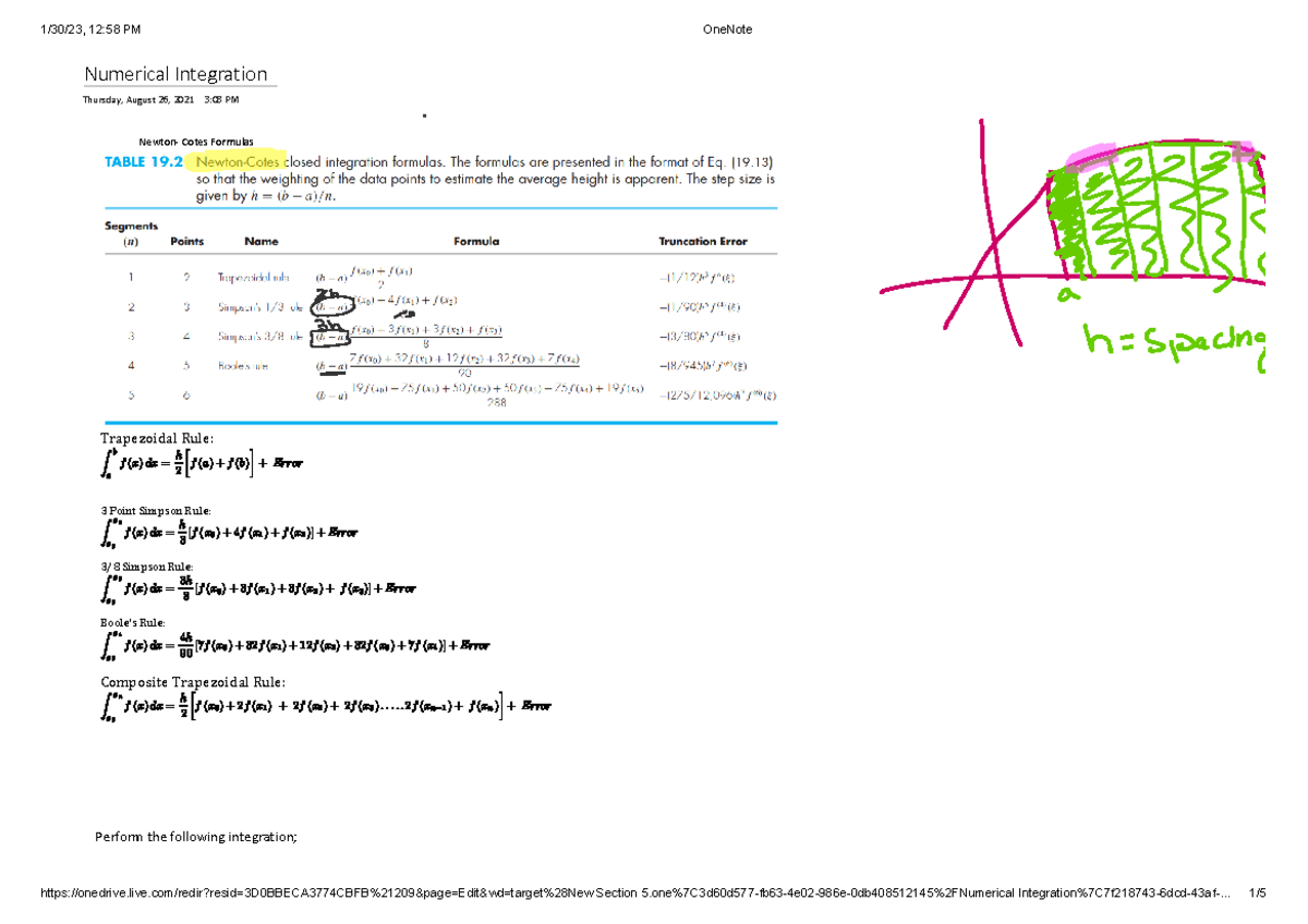 Numerical Integration - Numerical Integration Thursday, August 26, 2021 ...
