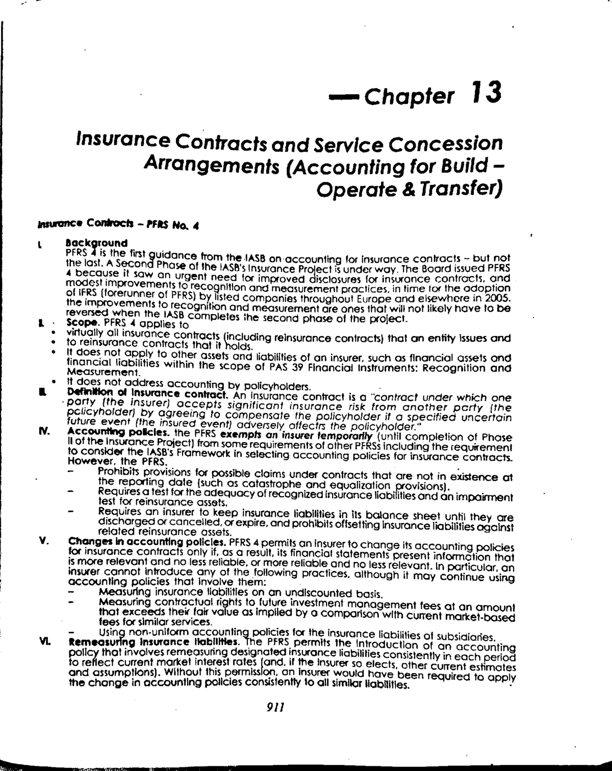 Chapter 13: Insurance Contracts & Service Concession Arrangements (PFRS ...