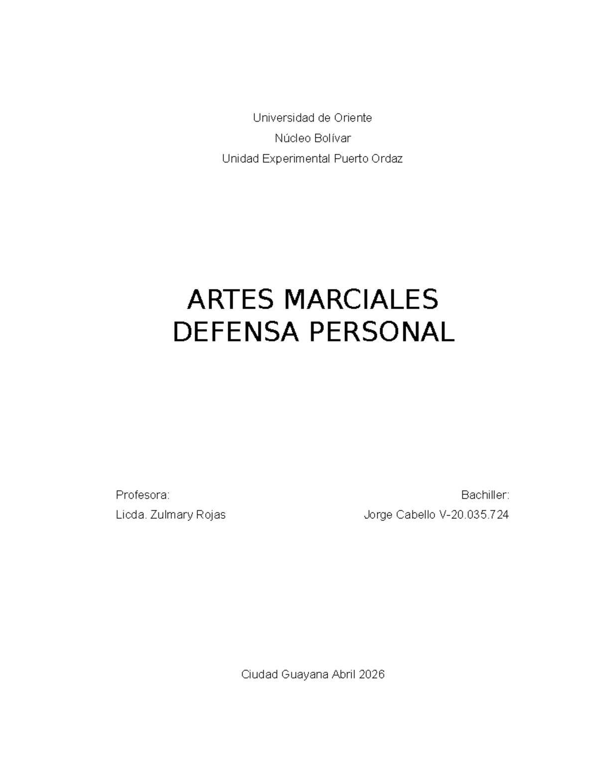 Investigación sobre Artes Marciales y Defensa Personal - ARTES ...