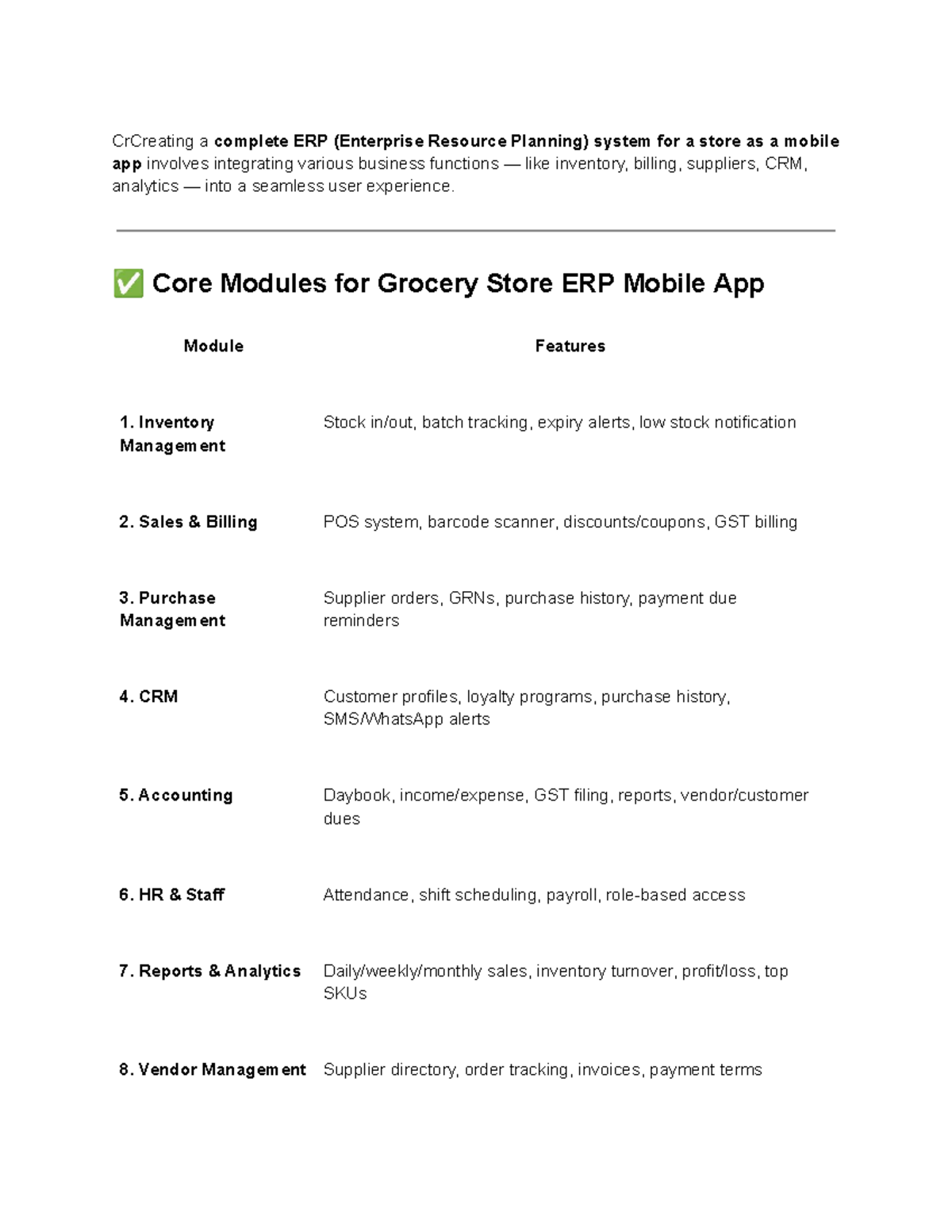 Creating a Complete ERP Mobile App for Grocery Store Management - Studocu