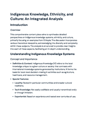 Anthropology Chapter 3 - Chapter contents:- 1. Human Beings & Being ...