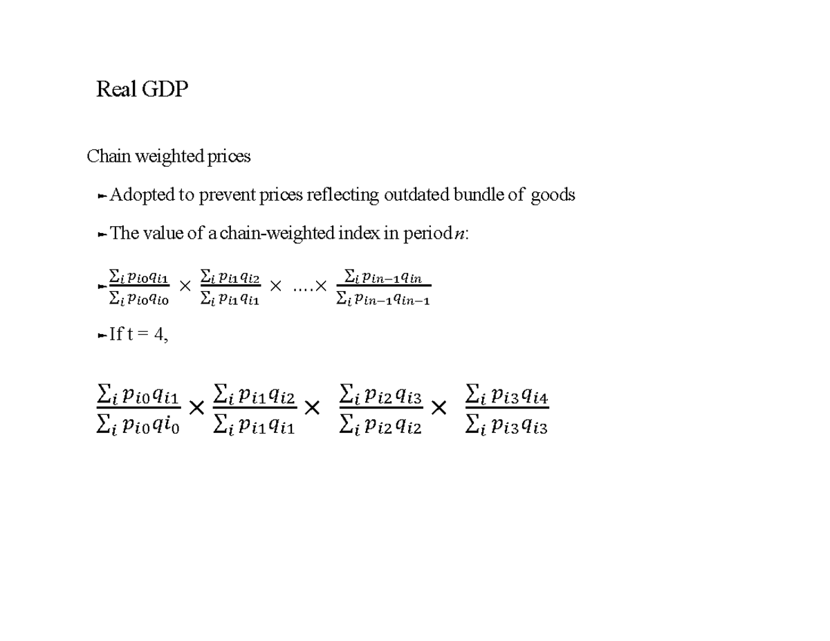 Real GDP Calculation: Chain-Weighted Prices and Base Year Analysis ...