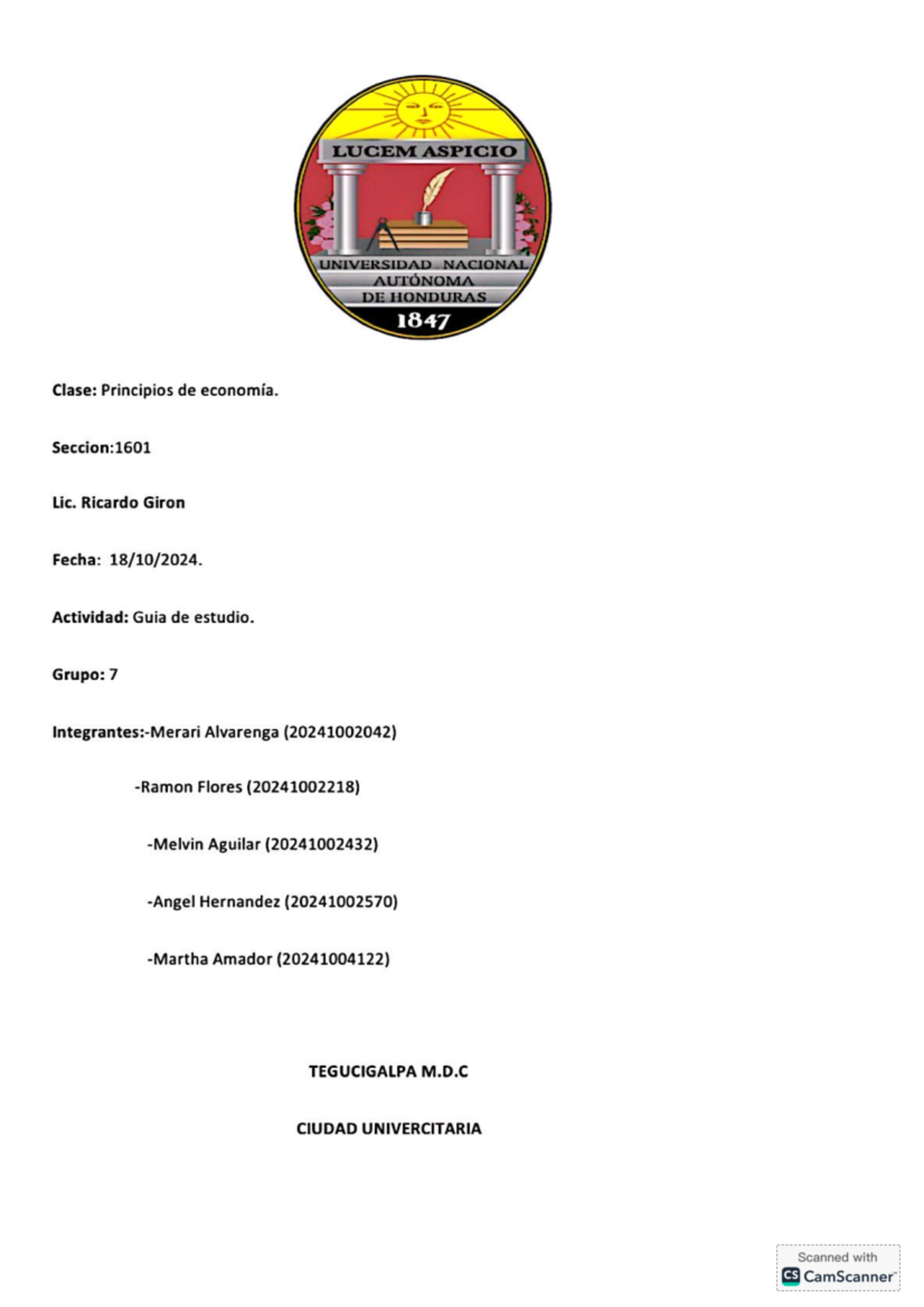 GUÍA DE Estudio Grupo NÚMERO 7 - LUCEM ASPICIO UNIVERSIDAD NACIONAL ...
