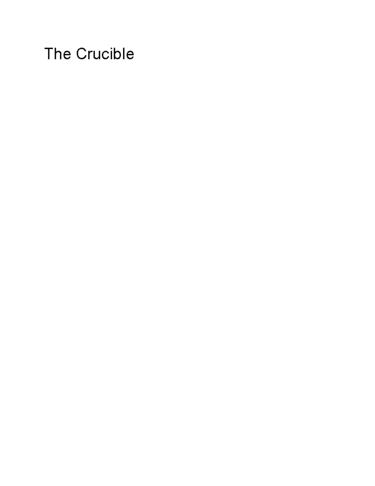 Advanced English Notes: The Crucible Context and Analysis - Studocu
