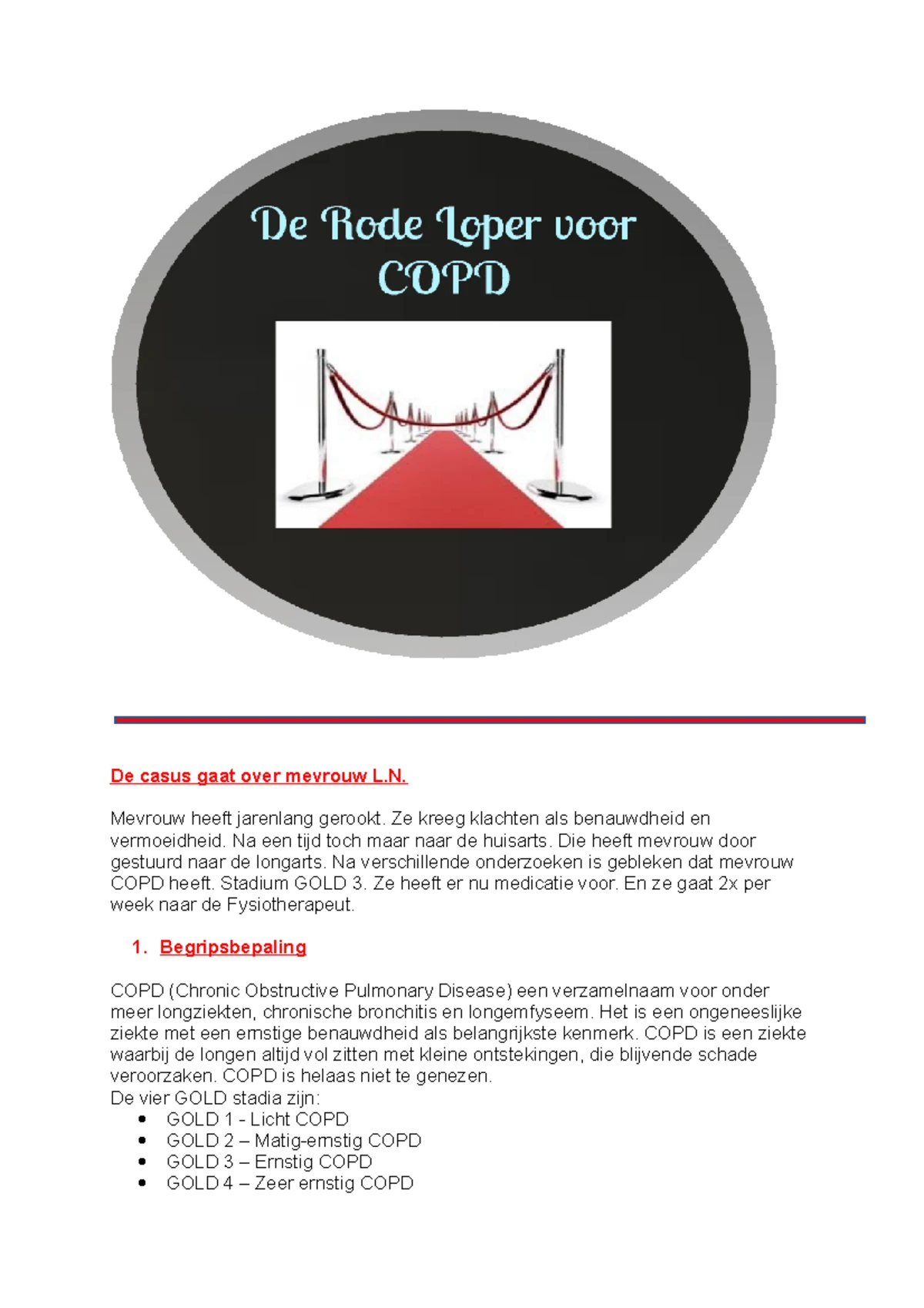 Rodeloper-VP - Hoe maak ik een rode loper Ziektebeeld: (naam van het ...