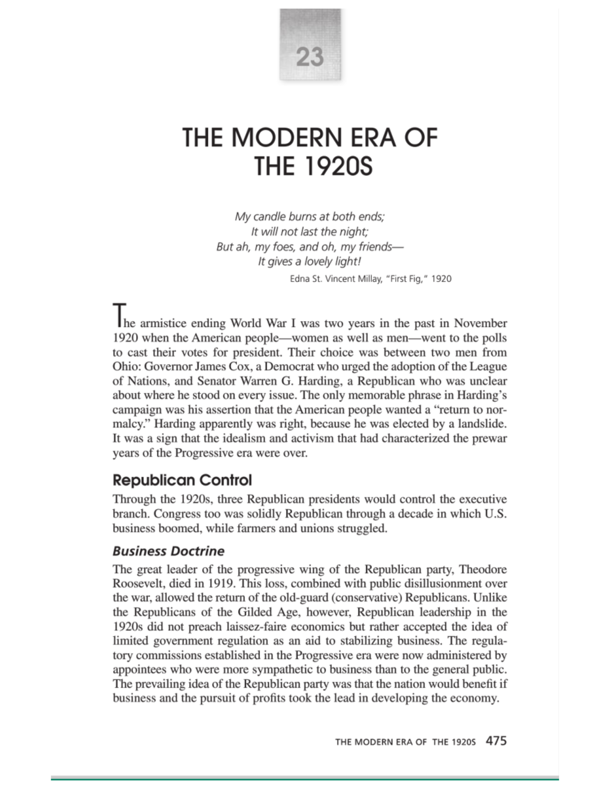 Amsco chapter 23 - guided reading - 23 THE MODERN ERA OF THE 1920S My ...