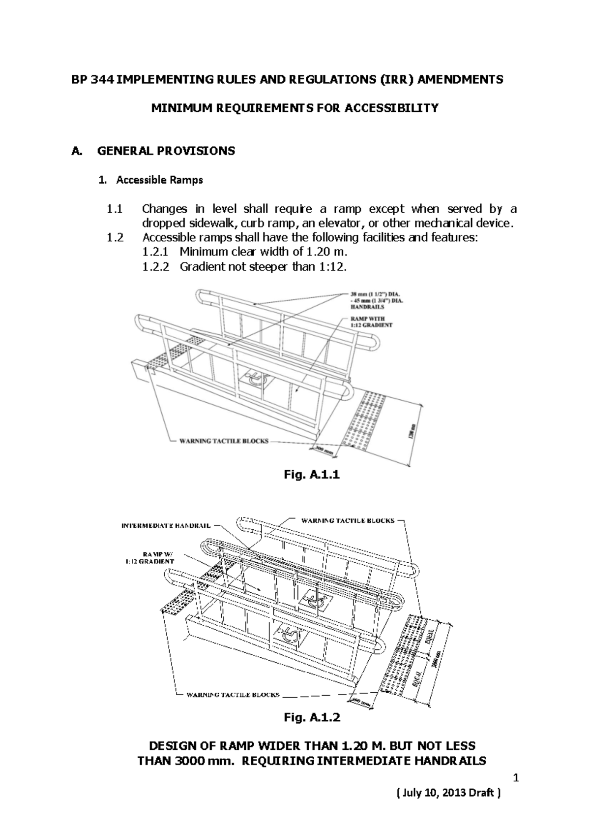 BP 344 IRR Amendments: Accessibility Requirements Guide - Studocu