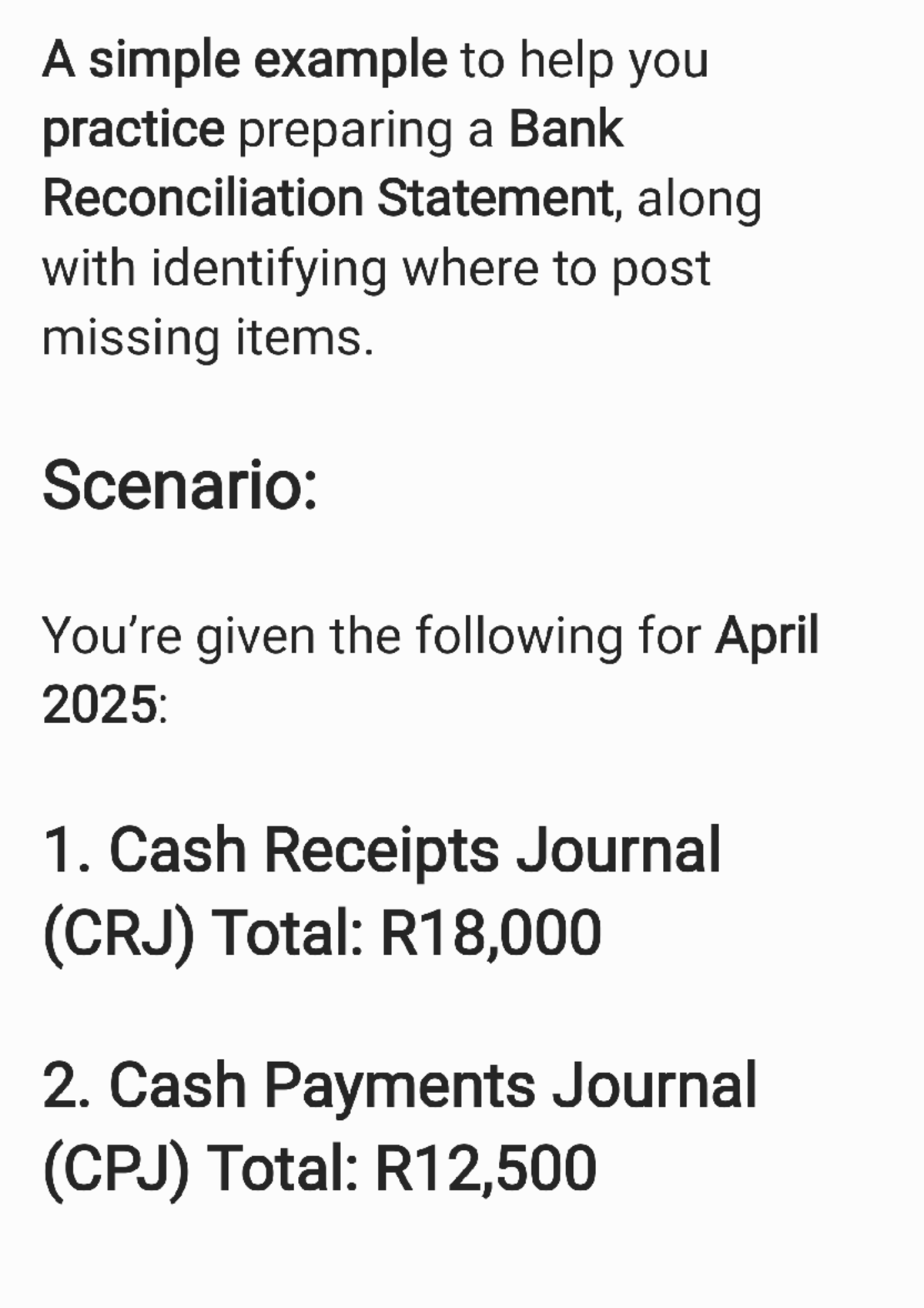 Practice on Bank Reconciliation Statement (BRS) - FAC1501 - Studocu