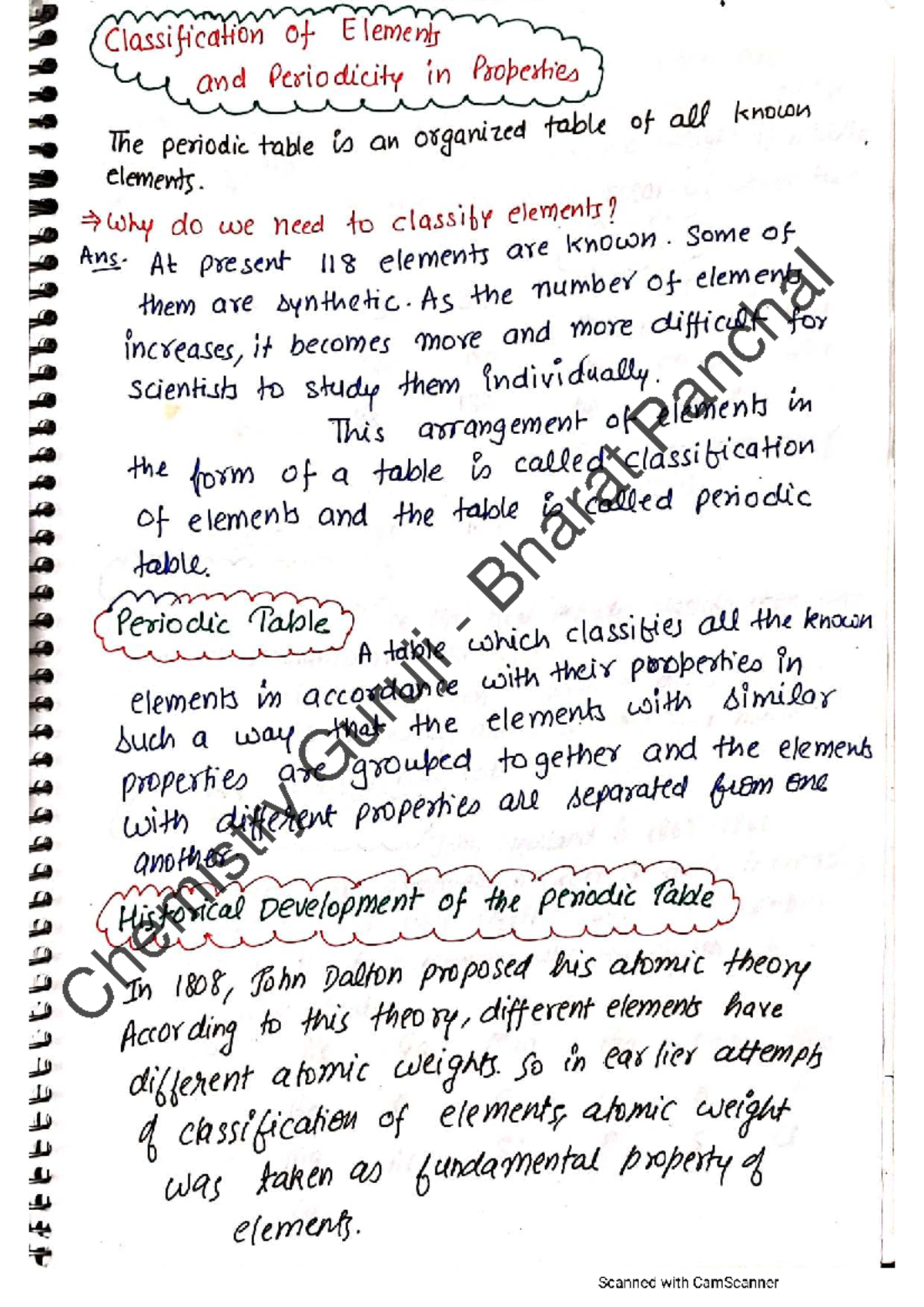 Classification of Elements: A Study Guide for Chemistry 101 - Studocu