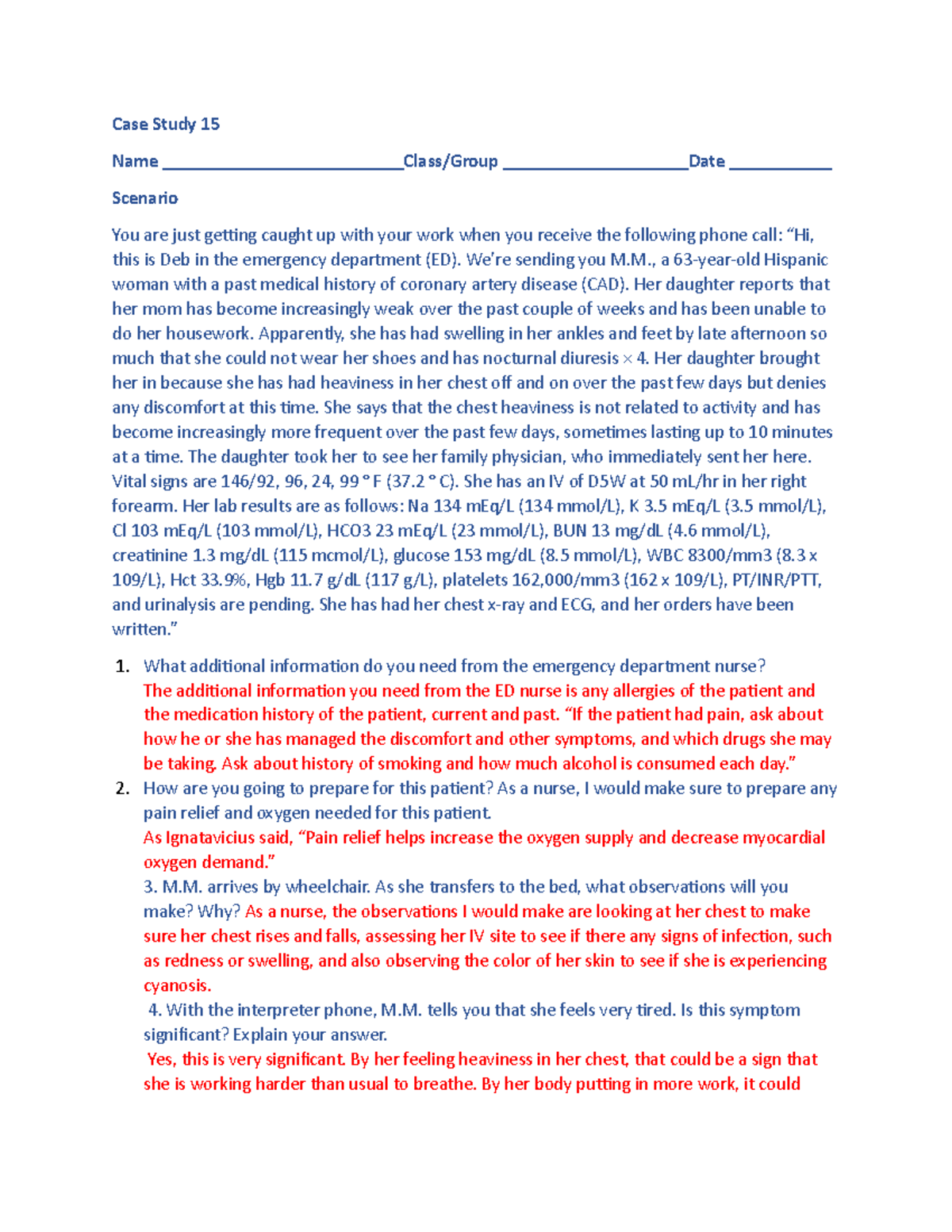 Case Study 15 - Home work - Case Study 15 Name __________________________Class/Group - Studocu