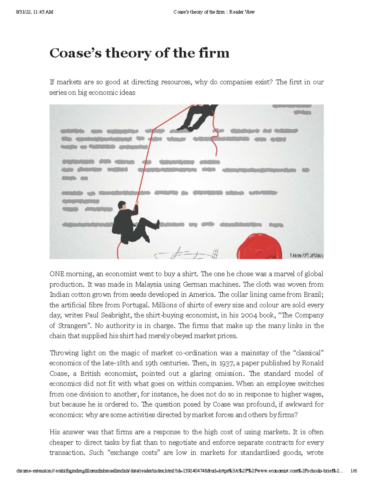 ECON 101: Coase's Theory of the Firm - Key Insights and Implications ...