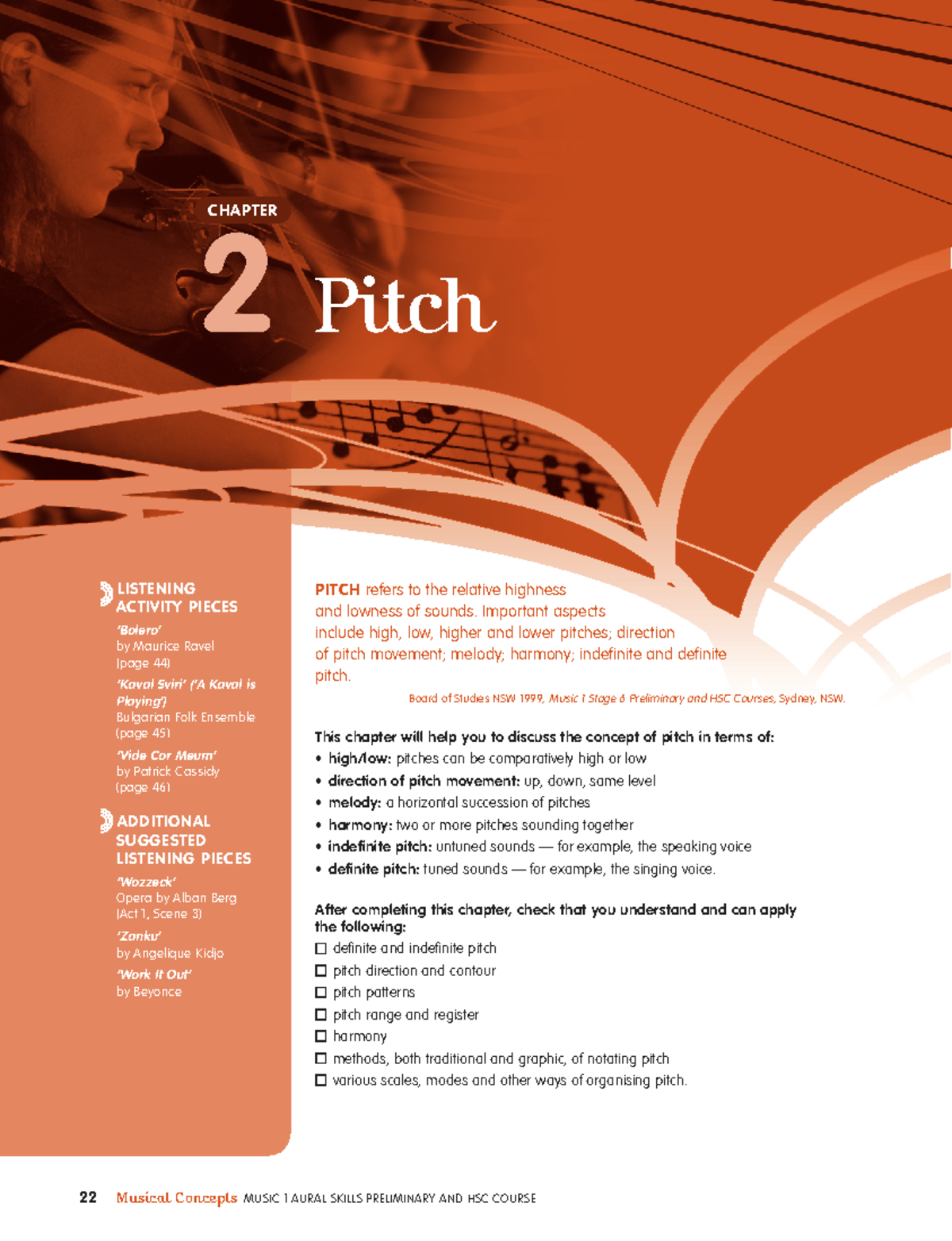 MUSIC 1 AURAL SKILLS: CHAPTER 2 - PITCH CONCEPTS & LISTENING ACTIVITIES ...
