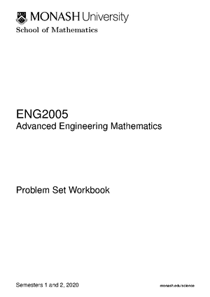 ENG2005 Cheat Sheet - Multivariable calculus * Jacobian gradient vector ...
