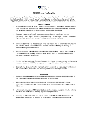 PSY 270 Module Four Short Paper Template - PSY 270 Module Four Short ...
