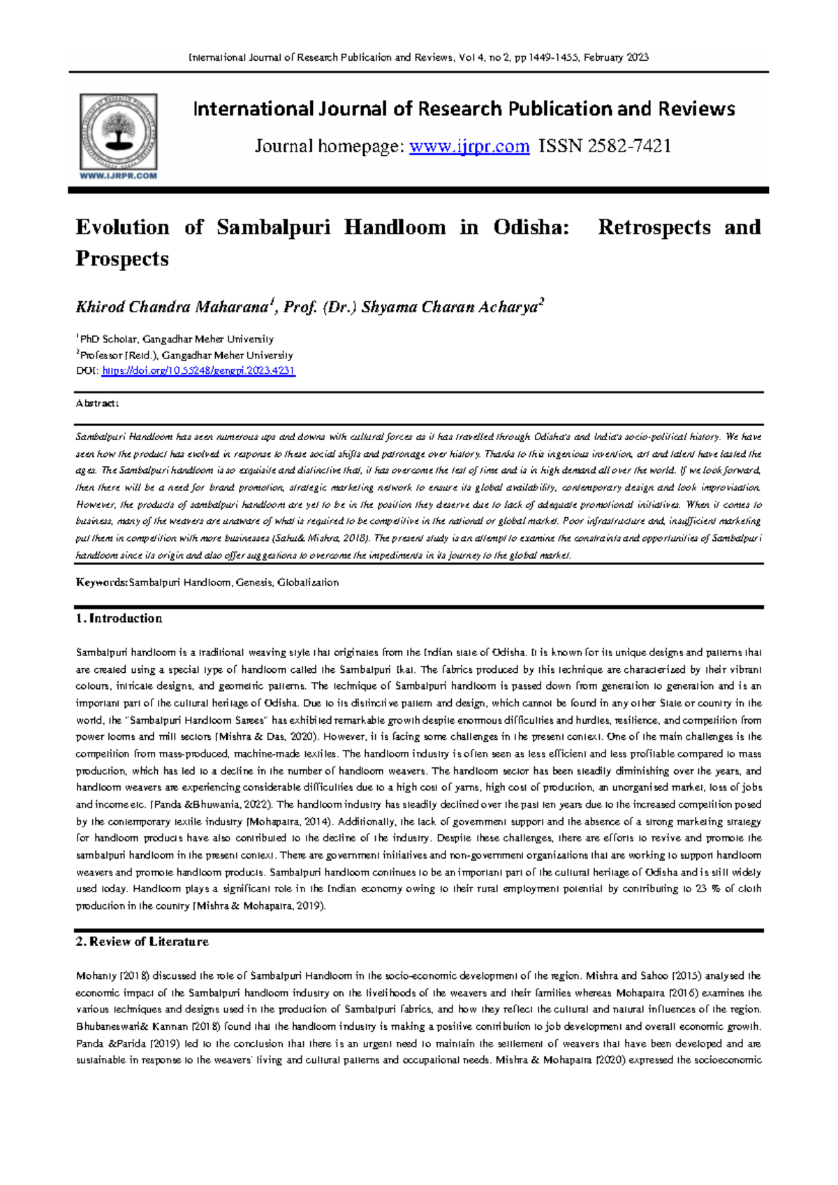 Sambalpuri Handloom: Evolution, Challenges & Global Prospects ...
