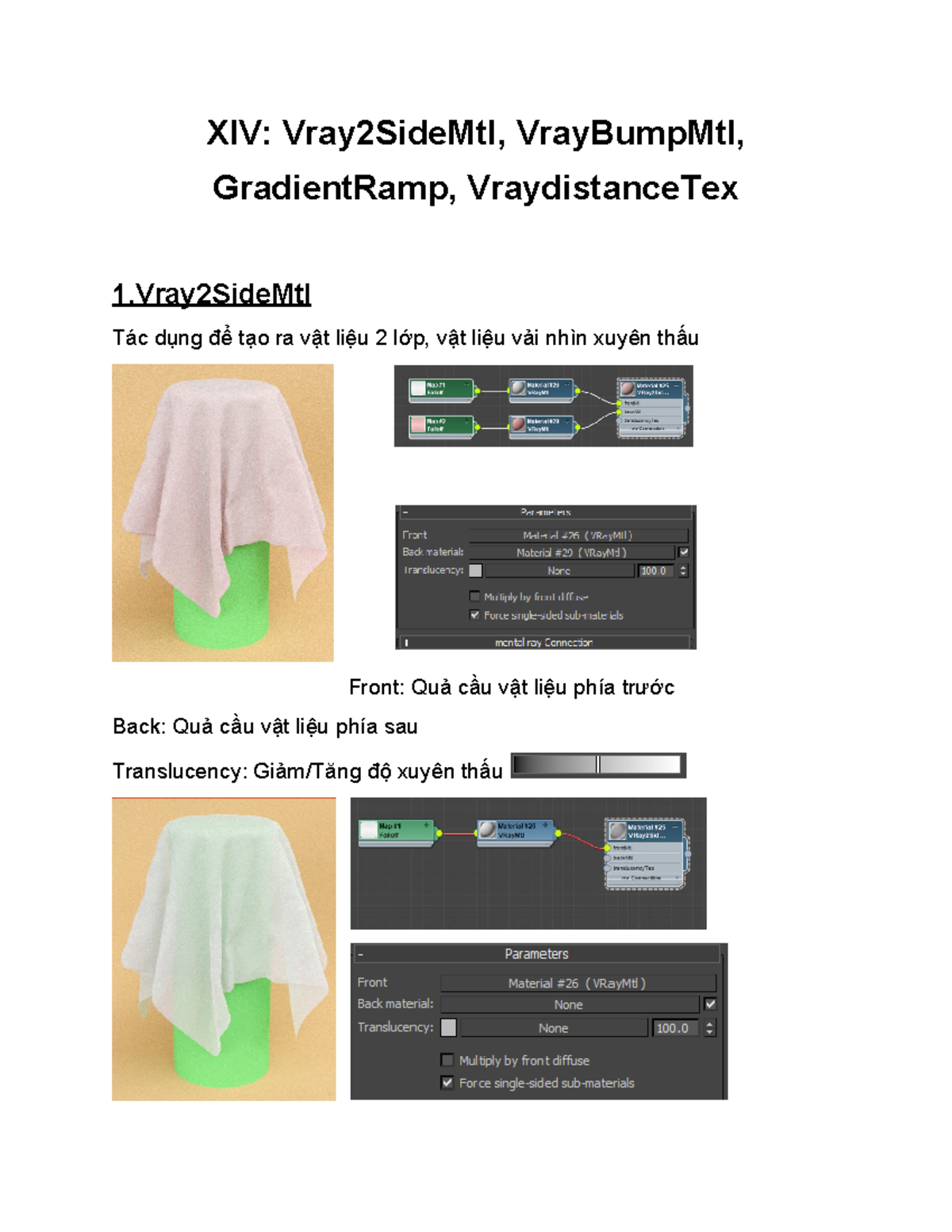 14. Vray2Side Mtl, Vray Bump Mtl, Gradient Ramp & Vraydistance Tex ...