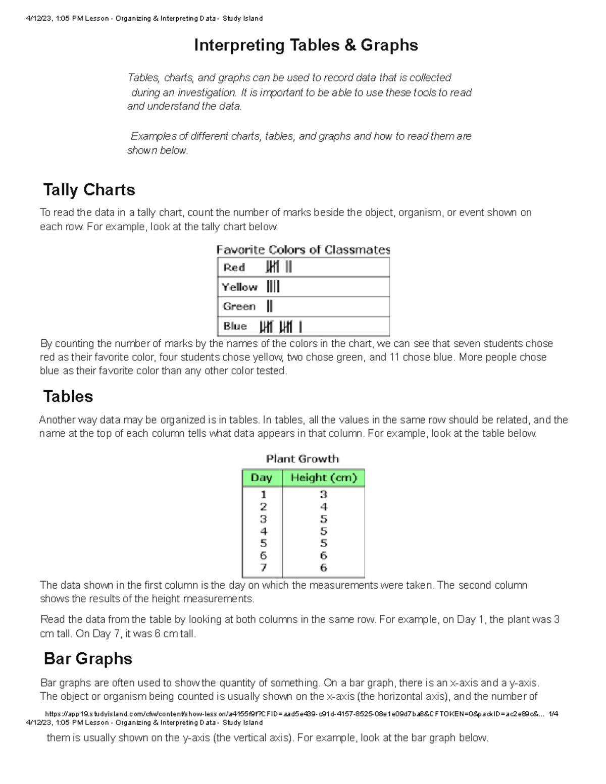 Organizing and Interpreting Data SC.5.N.1.1; SC.5.N - 4/12/23, 1:05 PM ...