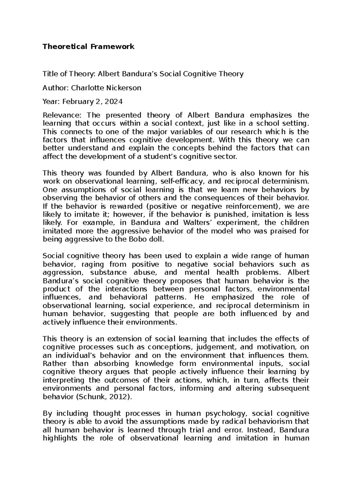 Research Proposal: Theoretical Frameworks in S.T.E.M. 12 - Studocu