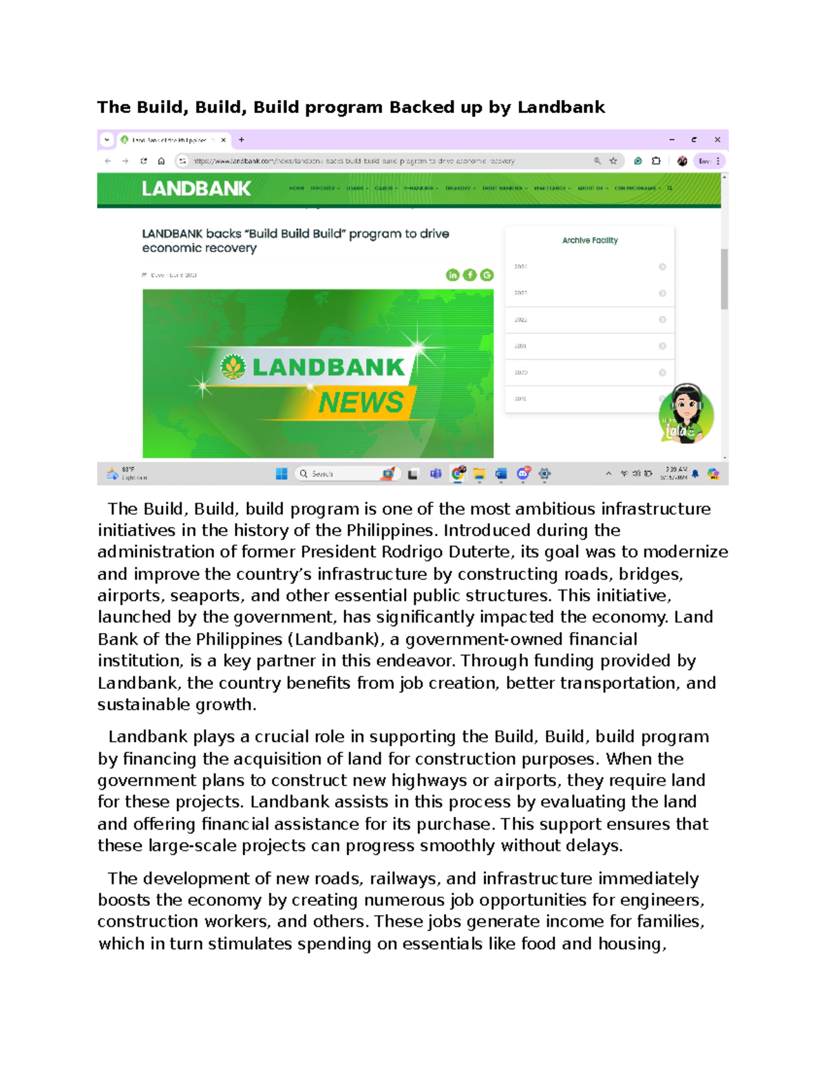 The Build - monetary - The Build, Build, Build program Backed up by ...