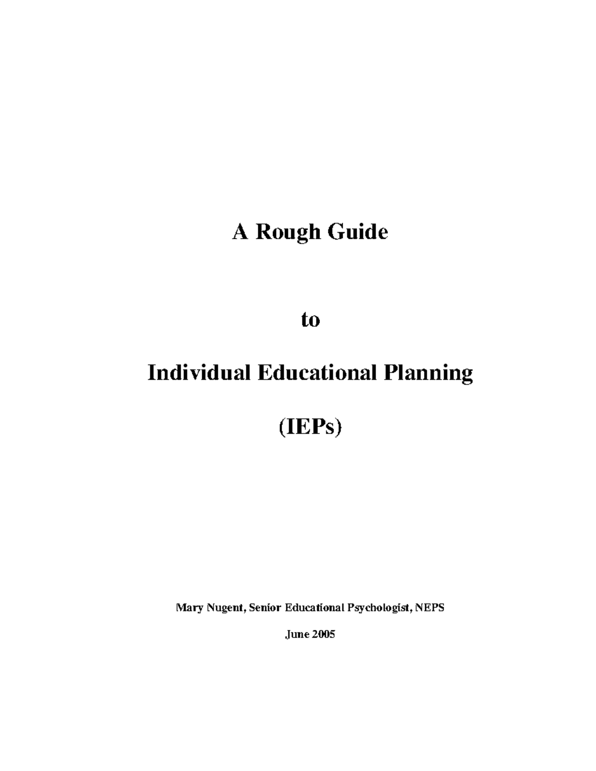 A Rough Guide to IEPs: Insights and Resources for Special Needs ...