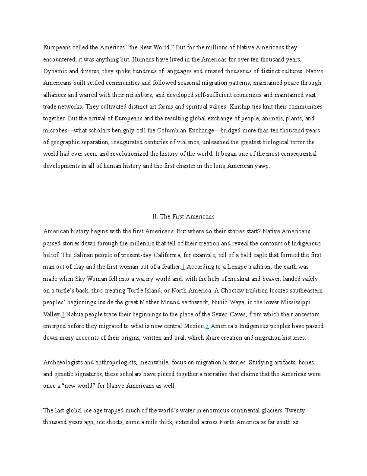 The Columbian Exchange and Its Impact on Native Americans: 1492-1600 ...