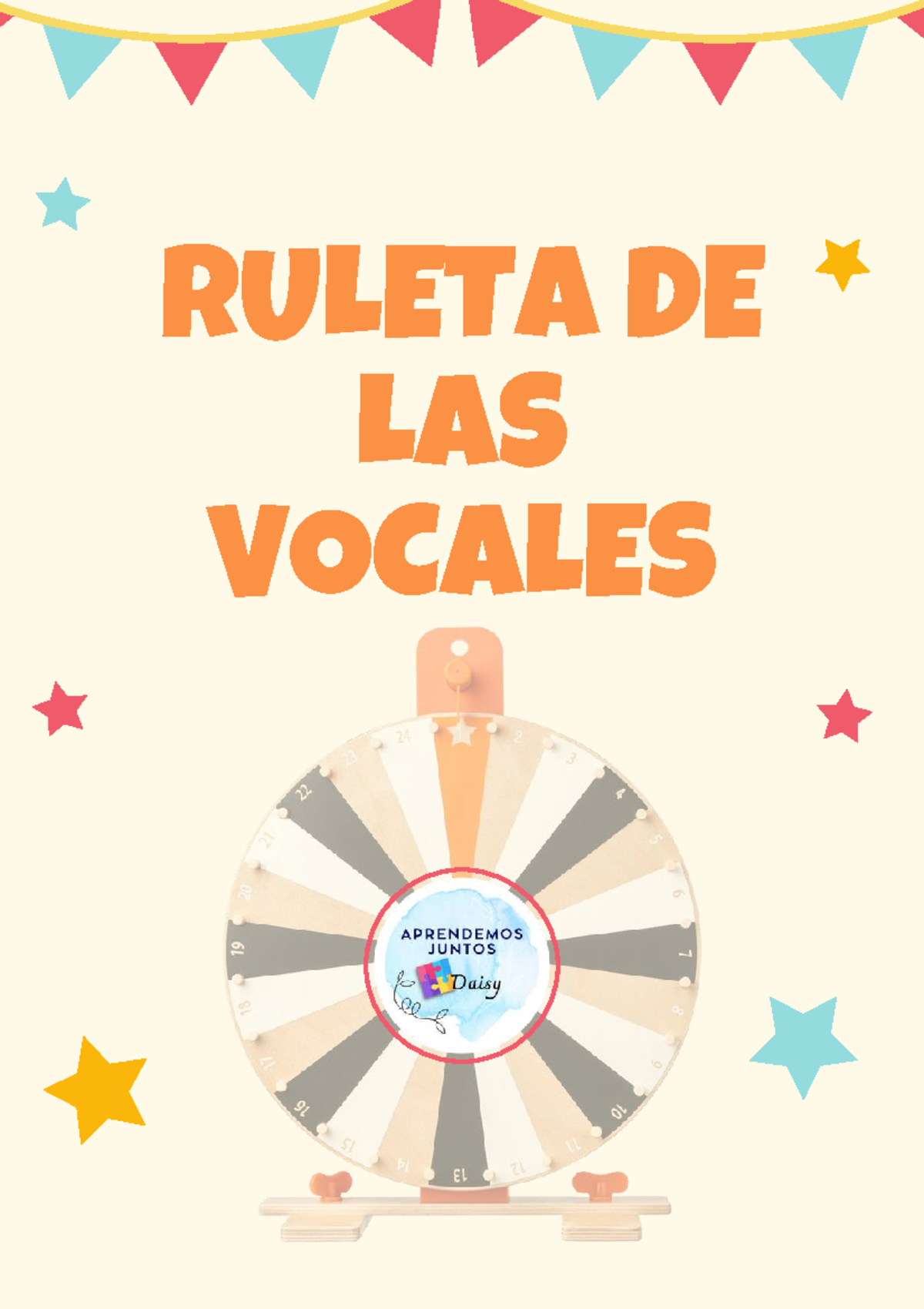Ruleta DE LAS Vocales - RULETA DE LAS VOCALES LAS VOCALES Material ...