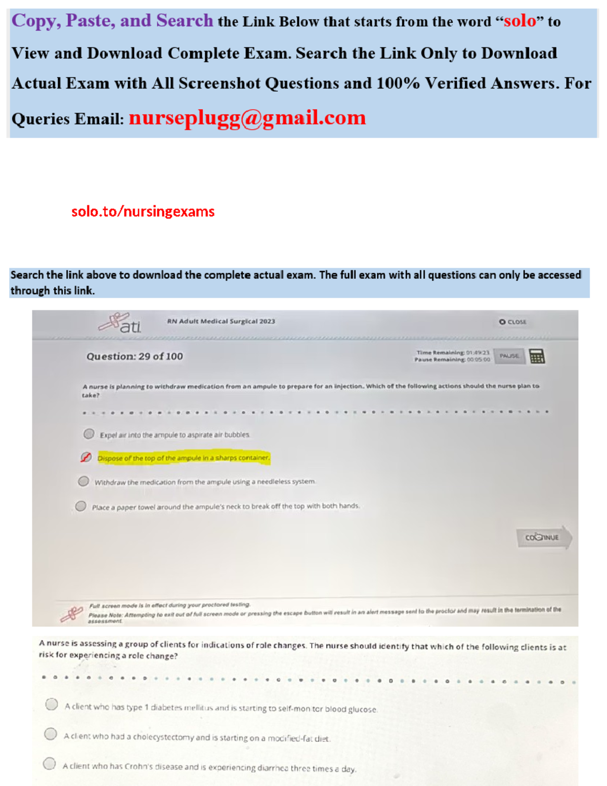 Pass ATI RN Adult Medical Surgical (Med Surg) 2023-2026 Proctored Exam ...