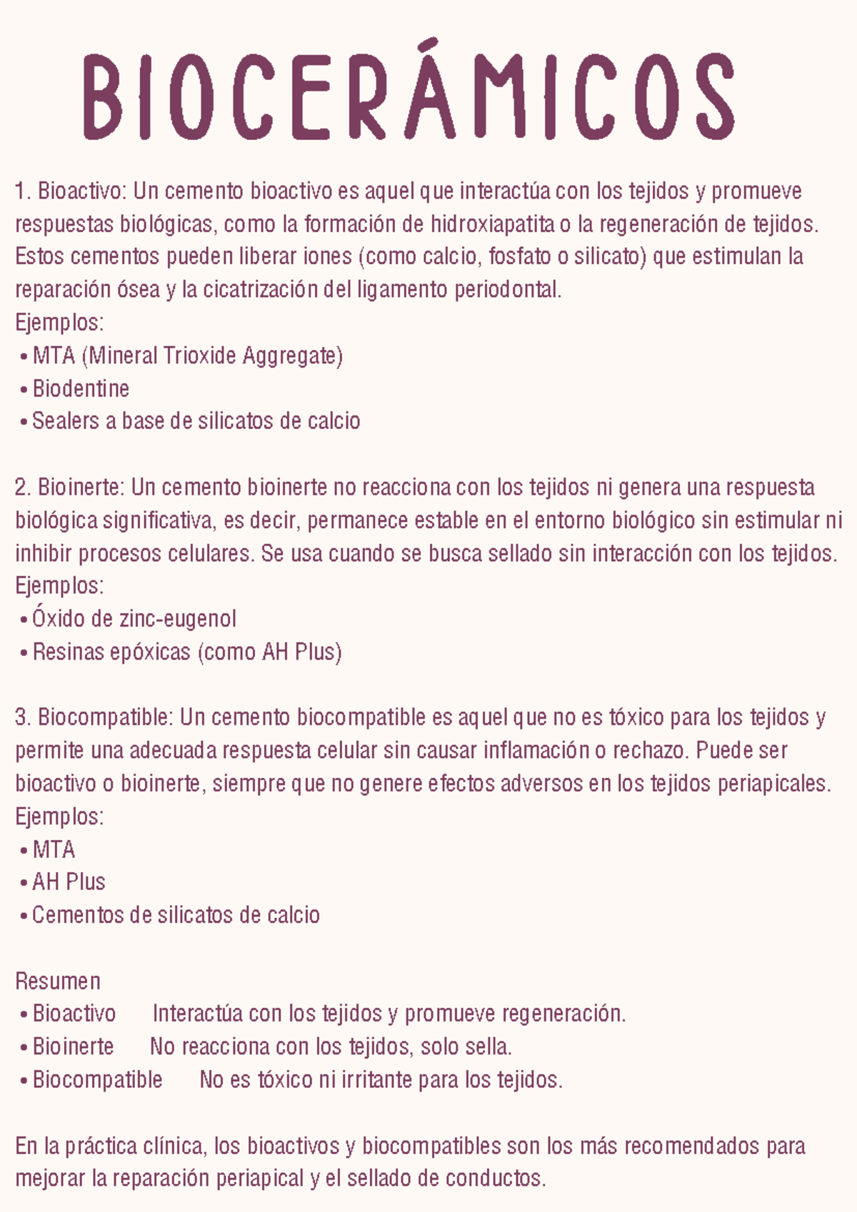 Bioceramicos - B I O C E R Á M I C O S Bioactivo: Un cemento bioactivo ...