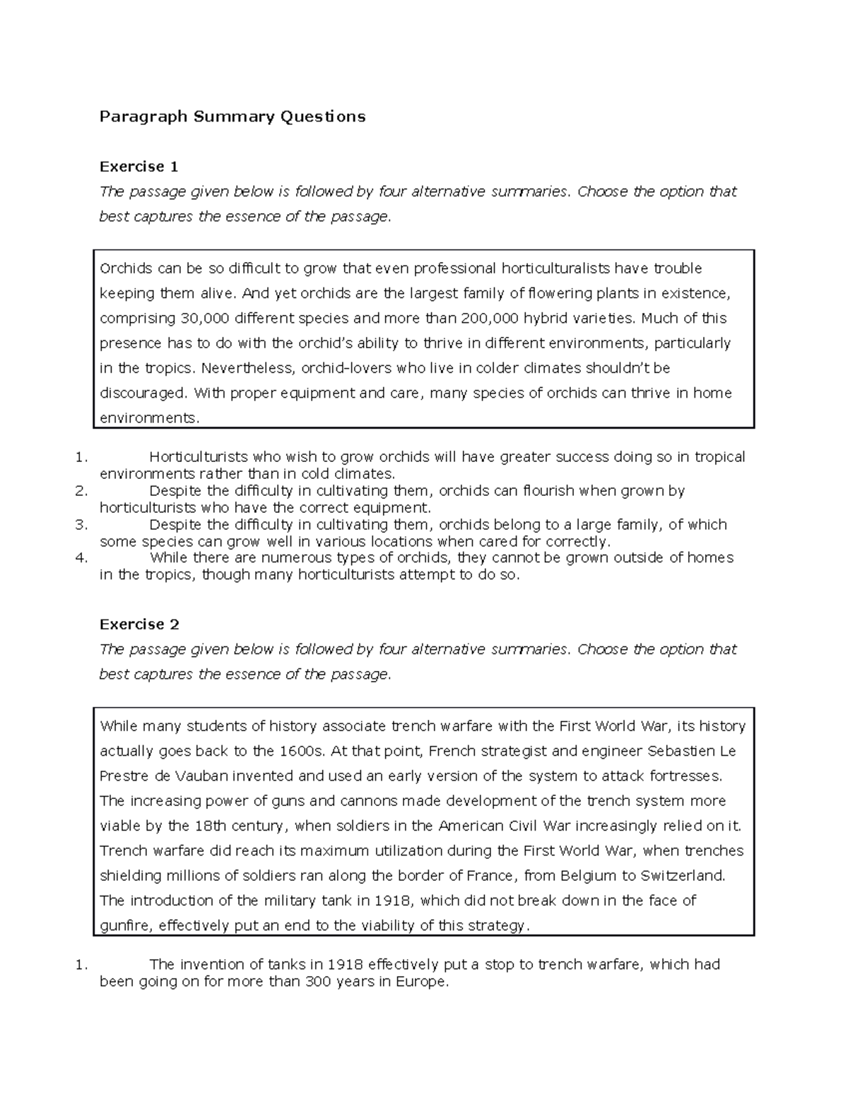 Summary Writing Practice for Effective Paragraphs: Extra Practice ...