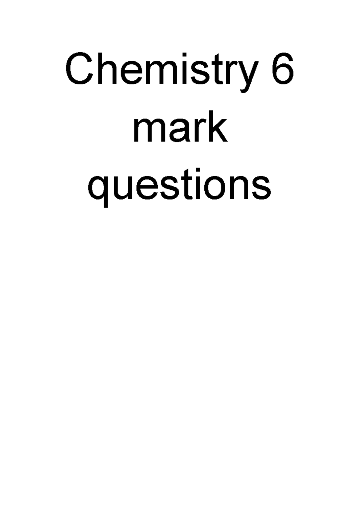 GCSE AQA Chemistry 6 Mark Questions: Fractional Distillation ...