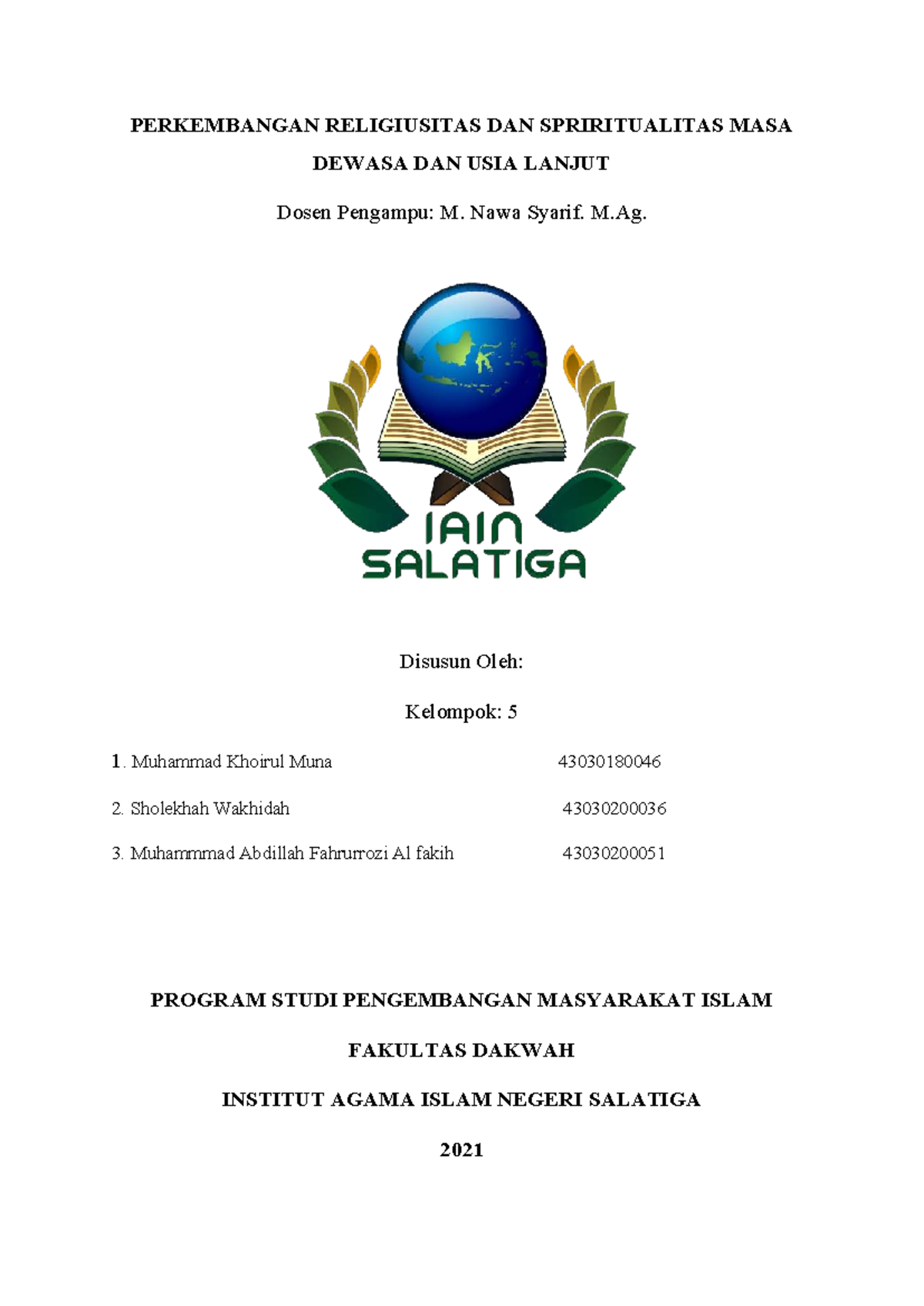 Perkembangan Religiusitas dan Spiritualitas pada Dewasa & Usia Lanjut ...