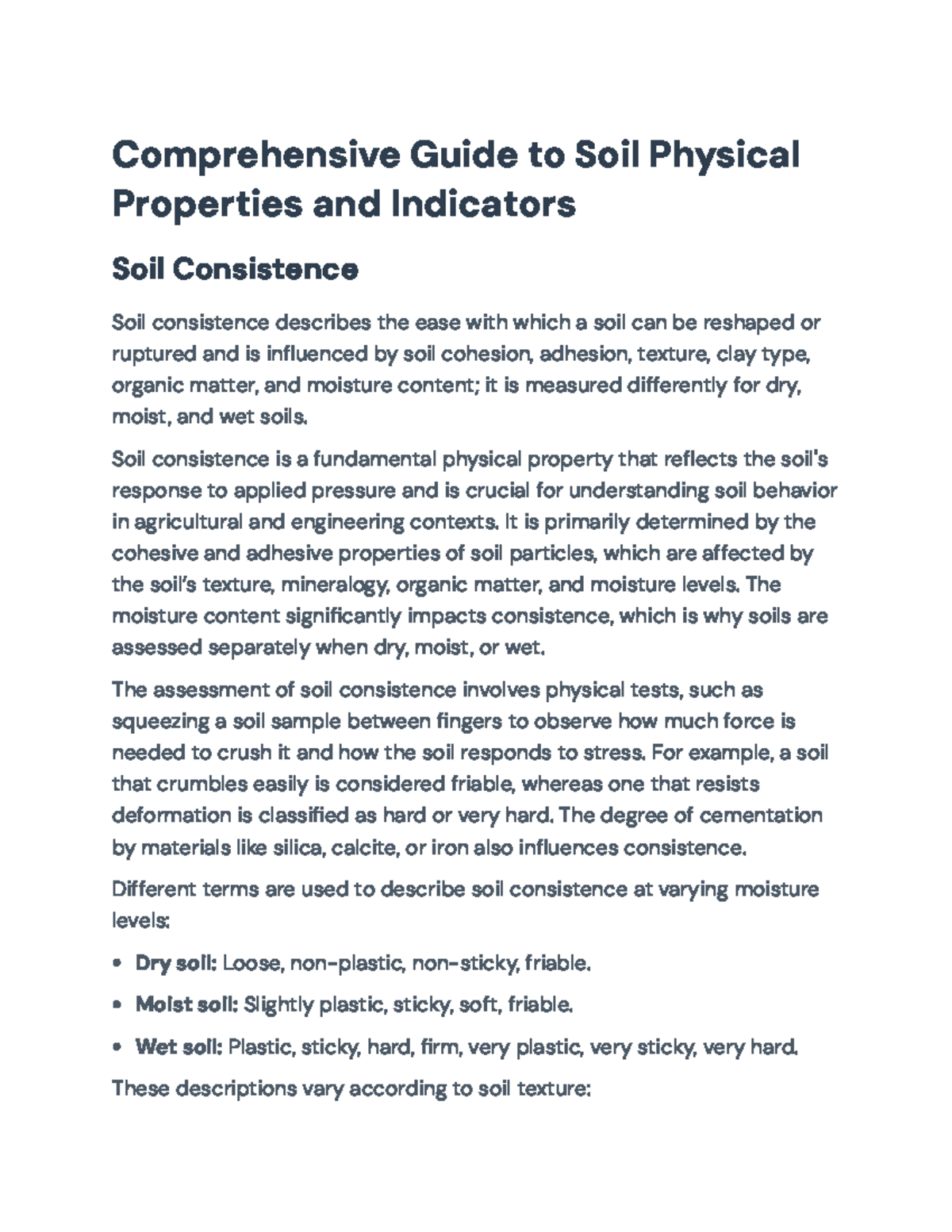 Comprehensive Guide to Soil Properties: Color, Temperature ...