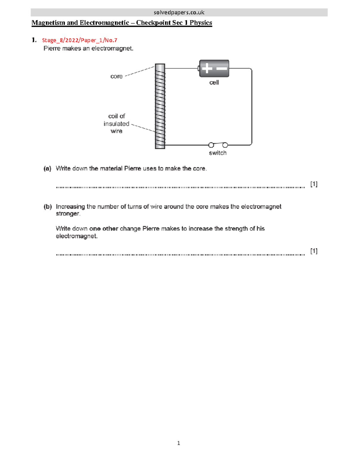 Cambridge Checkpoint Science - Physics - Magnetism and Electromagnetic ...