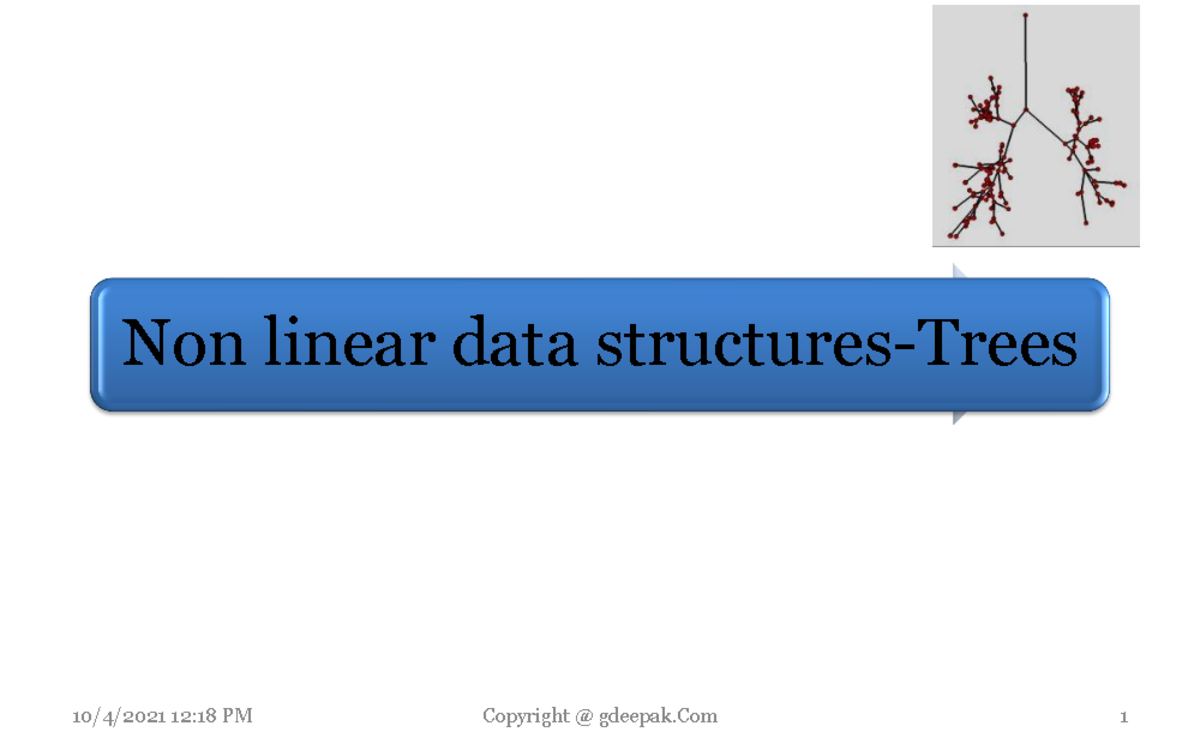 Lecture-17: Introduction to Trees and Binary Search Trees (BST) - Studocu