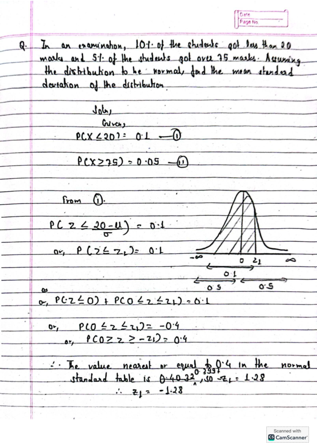 Assignment-Normal Distribution Analysis for CS Statistics - Studocu
