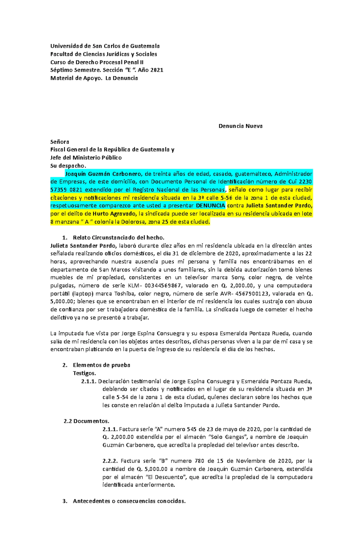 Conceptos de protesta y amonestación - 1. Conceptos de protesta y ...