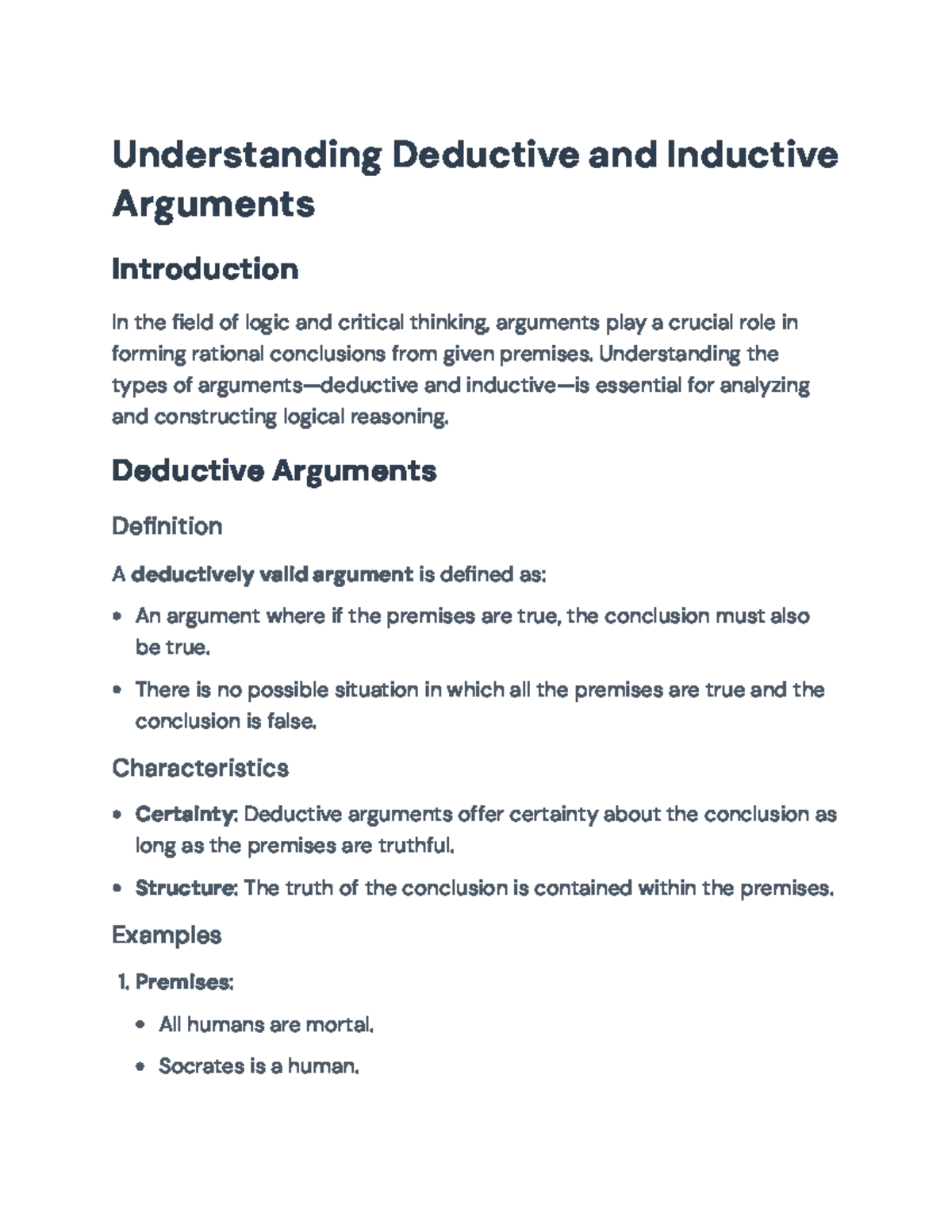 Understanding Deductive and Inductive Arguments in Logic and Reasoning ...