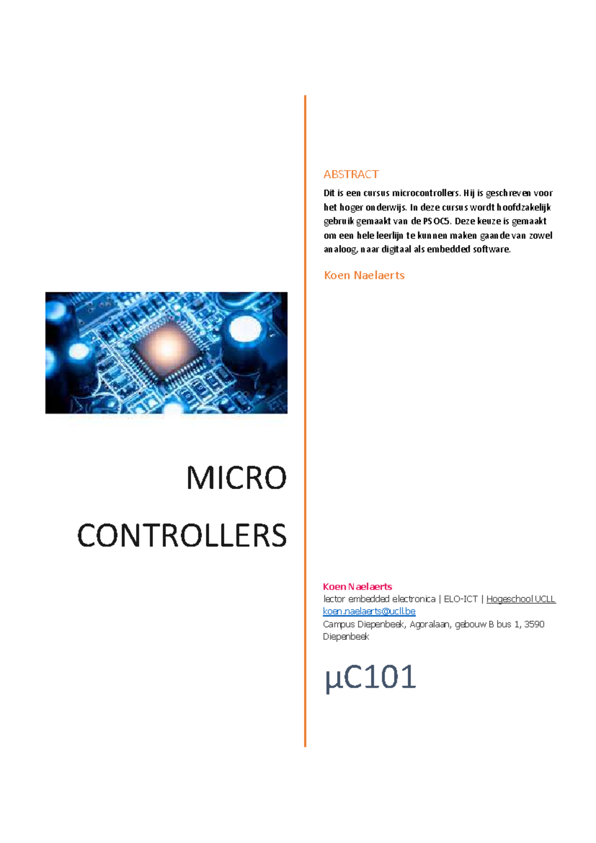 Microcontrollers Course (µC101): PSOC5 Programming Essentials Guide ...