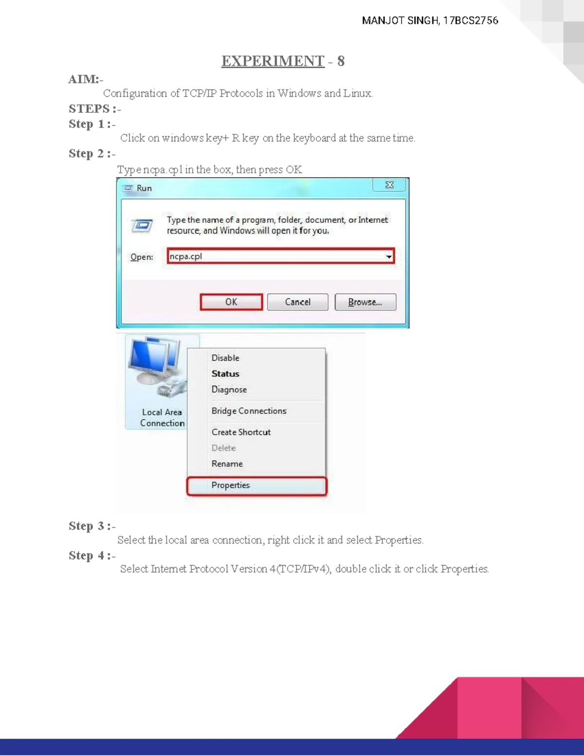 AP Worksheet 1 - Gggghh - WORKSHEET 1. Student Name: Harkaran Singh UID ...