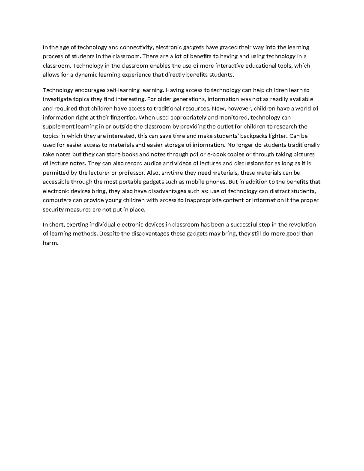 Advantages of Using Electronic Devices in Learning: A Comprehensive ...