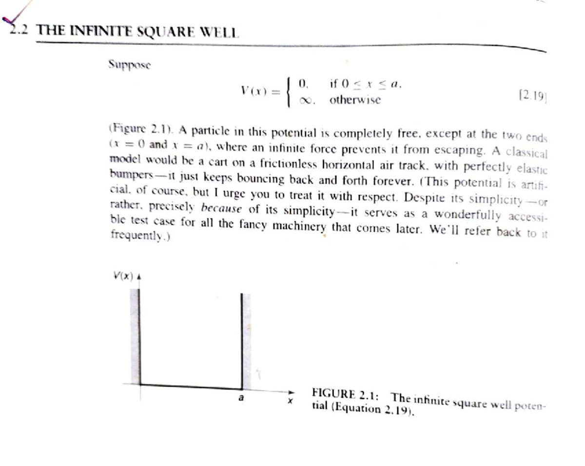 QM 4 - Essay on the Infinite Square Well Potential - Studocu