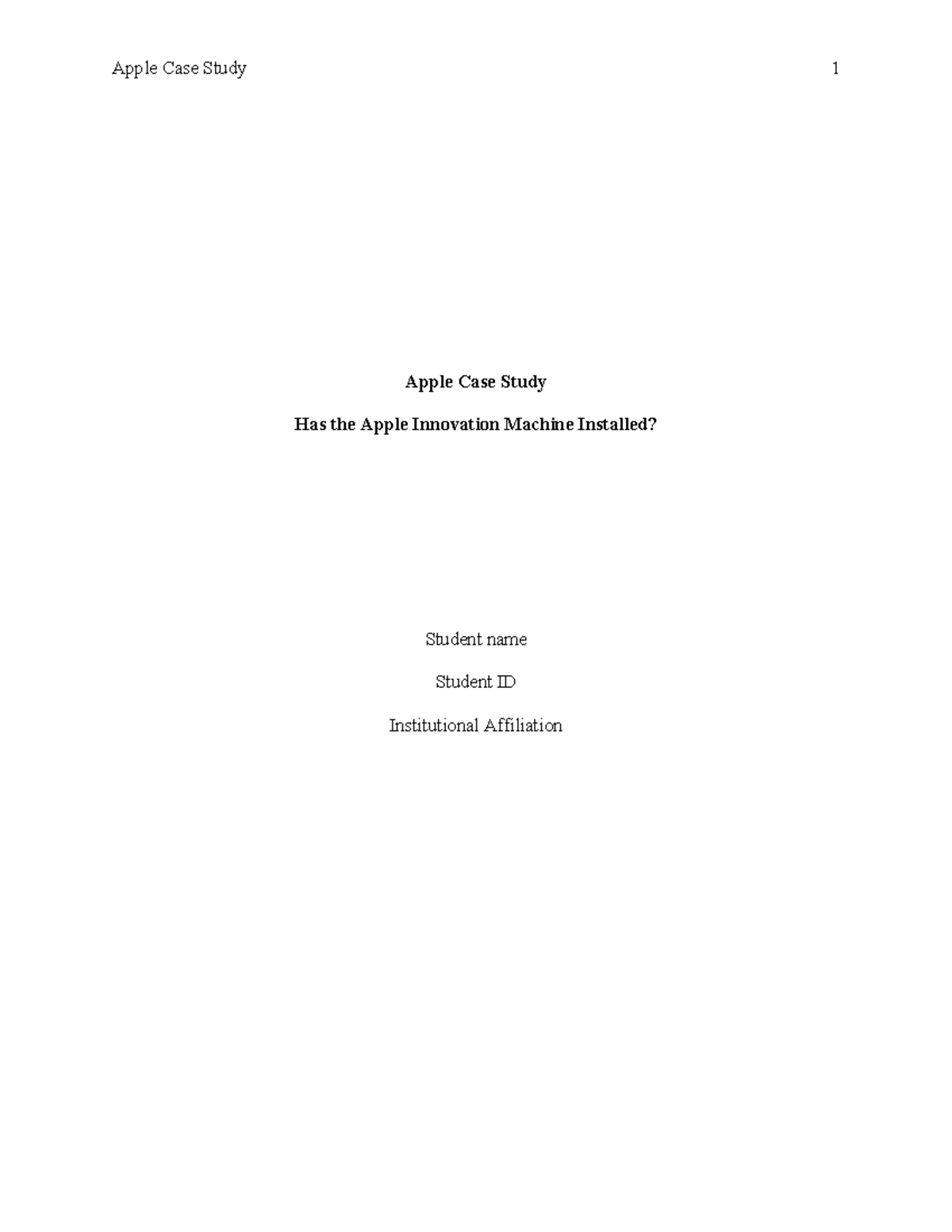 Apple Case Study: Assessing Innovation, Competition, and Market ...